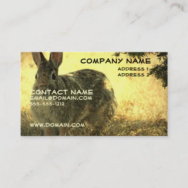 Wild Rabbit Business Card | Zazzle