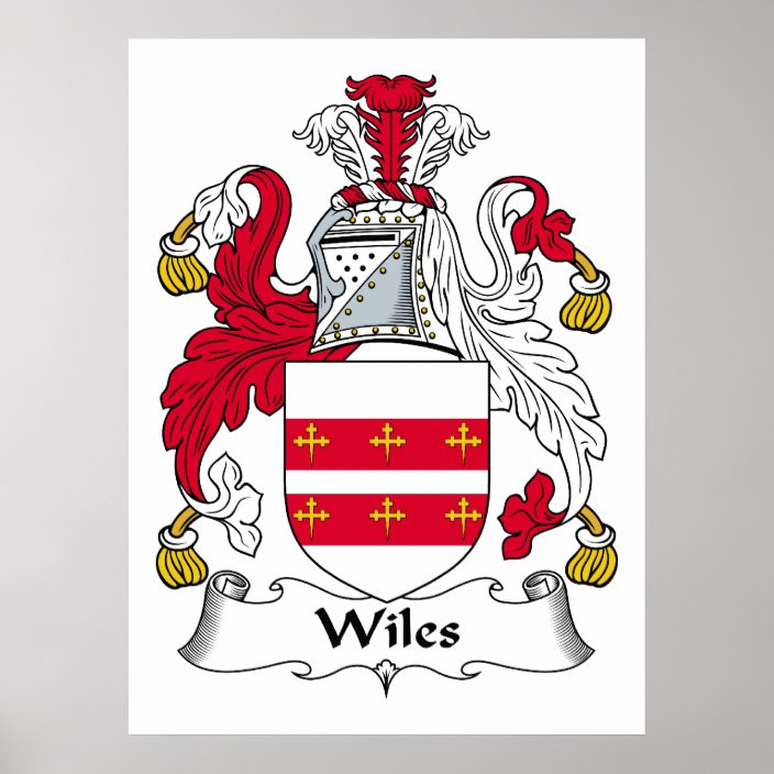 Wiles Family Crest Poster | Zazzle.co.uk