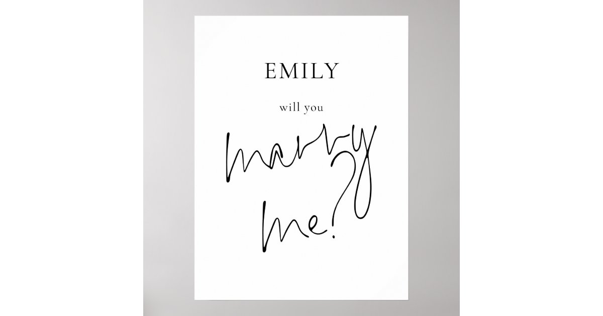 Will You Marry Me Printable Proposal Sign | Zazzle