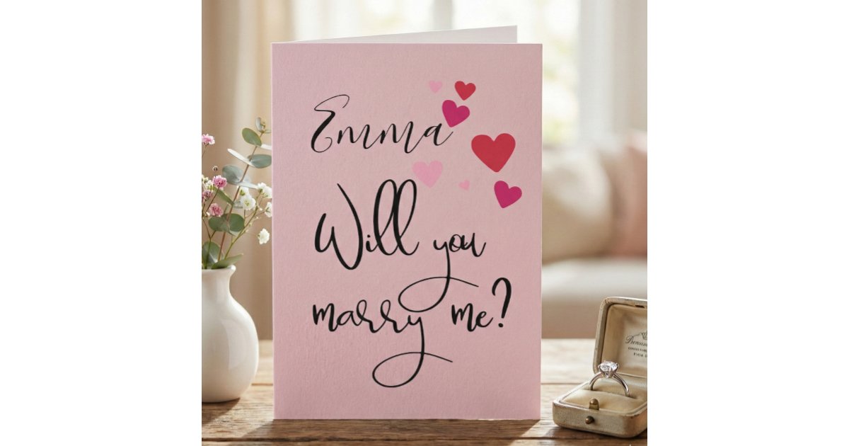 Will You Marry Me Wedding Proposal Personalised Card | Zazzle