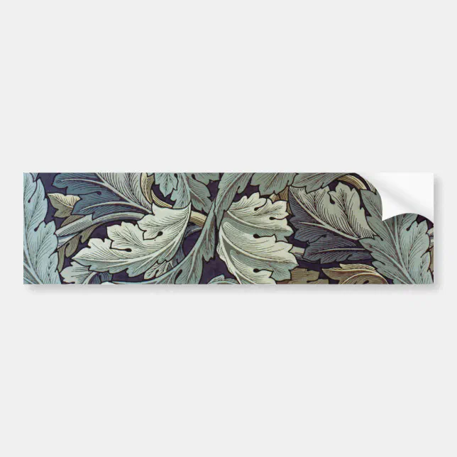 William Morris Acanthus Wallpaper Leaves Bumper Sticker | Zazzle