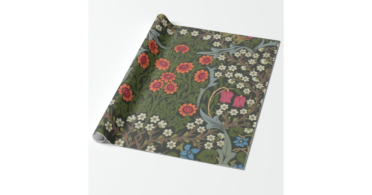 William Morris Blackthorn Garden Flower Classic Wrapping Paper | Zazzle