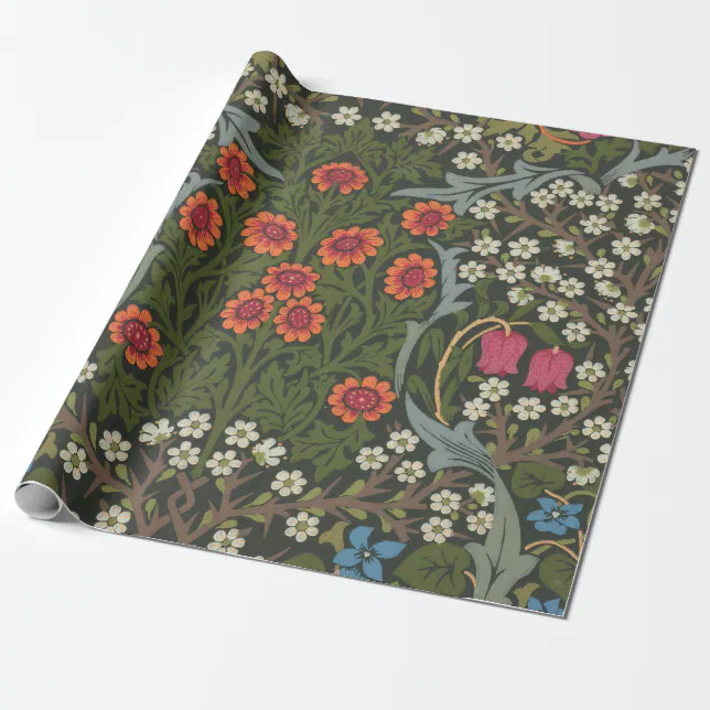 William Morris Blackthorn Garden Flower Classic Wrapping Paper | Zazzle