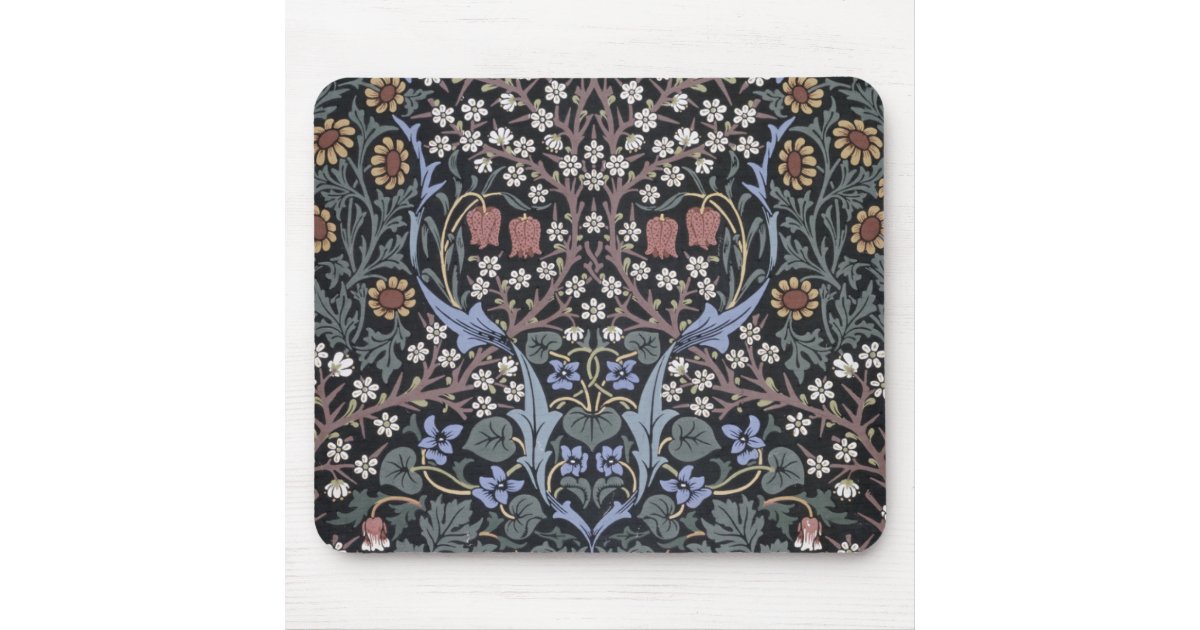 William Morris - Blackthorn Pattern Mouse Mat | Zazzle