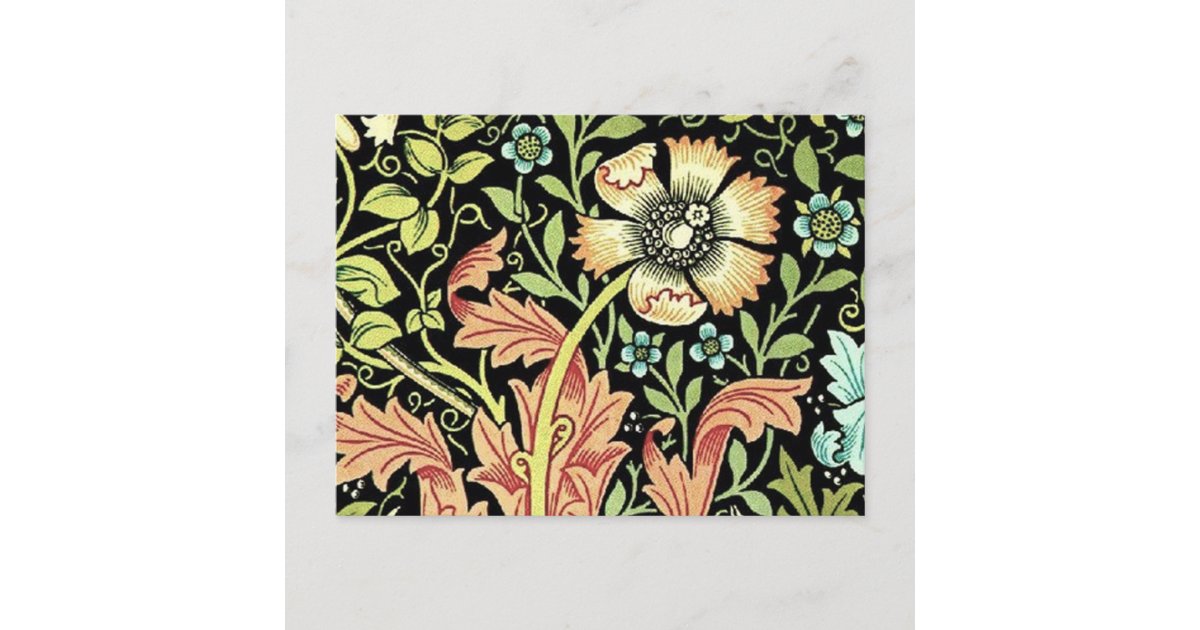William Morris Compton Wallpaper Classic Postcard | Zazzle