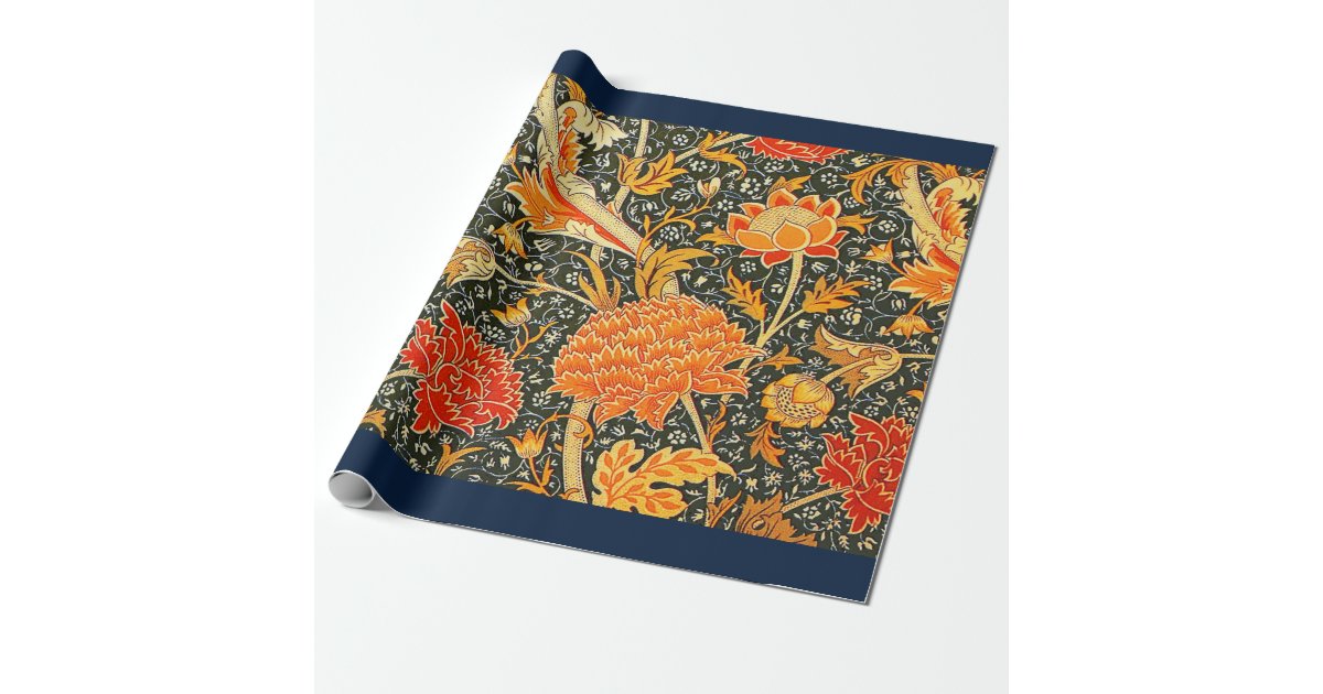 William Morris Cray Wallpaper Pattern Wrapping Paper | Zazzle