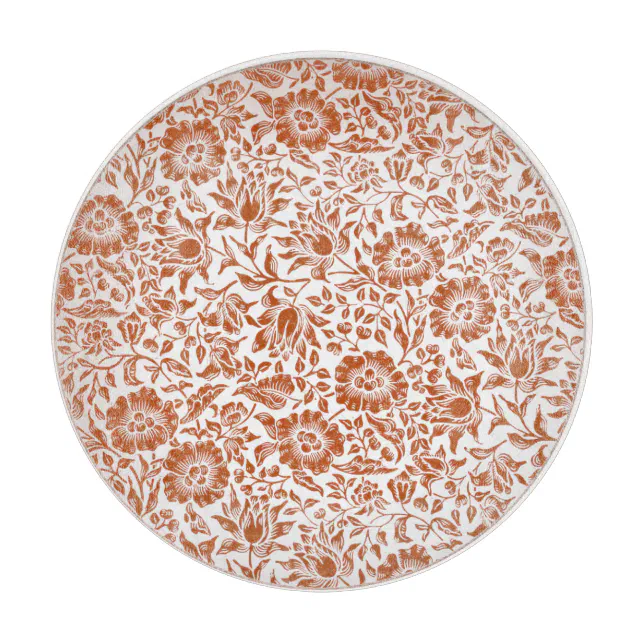 William Morris Mallow Floral Wallpaper Design Cutting Board | Zazzle