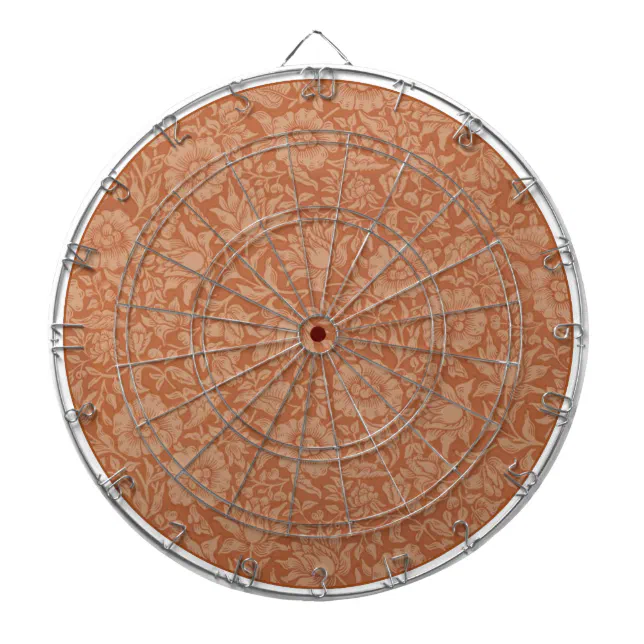William Morris Mallow Floral Wallpaper Design Dartboard | Zazzle