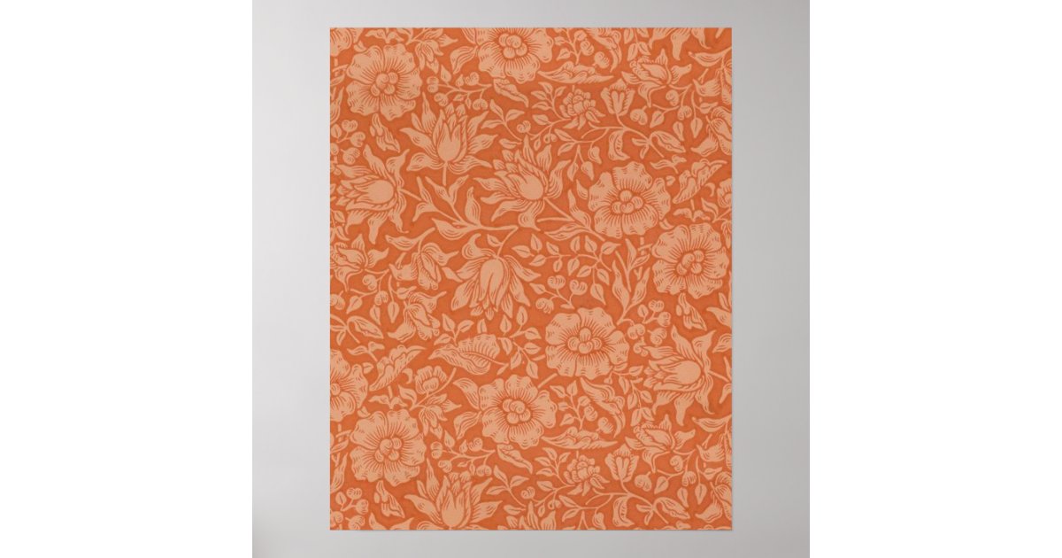 William Morris Mallow Floral Wallpaper Design Poster | Zazzle William Morris Mallow Floral Wallpaper Design Poster | Zazzle