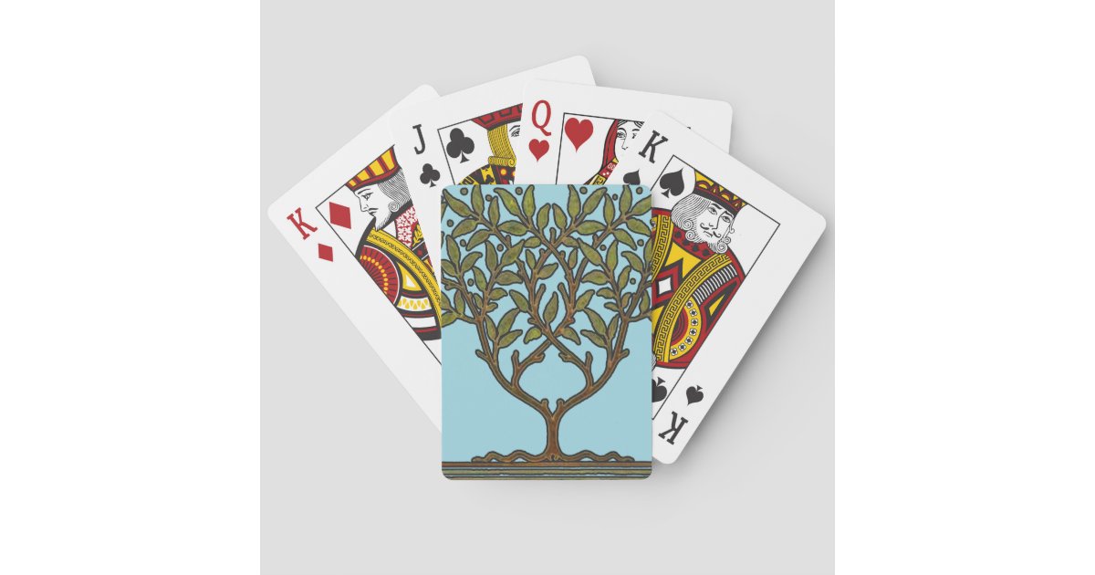 William Morris Tree Frieze Floral Wallpaper Playing Cards | Zazzle