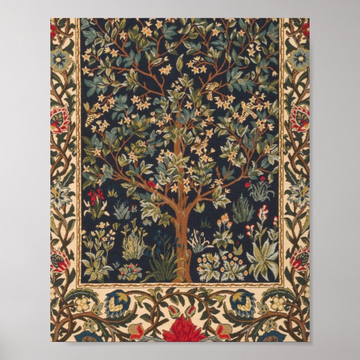 William Morris - Tree Of Life Original Poster | Zazzle