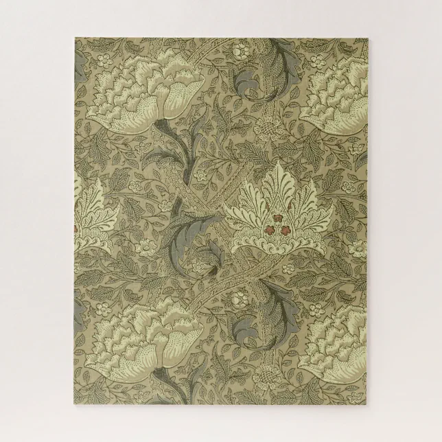 William Morris Windrush Wallpaper Pattern Jigsaw Puzzle | Zazzle