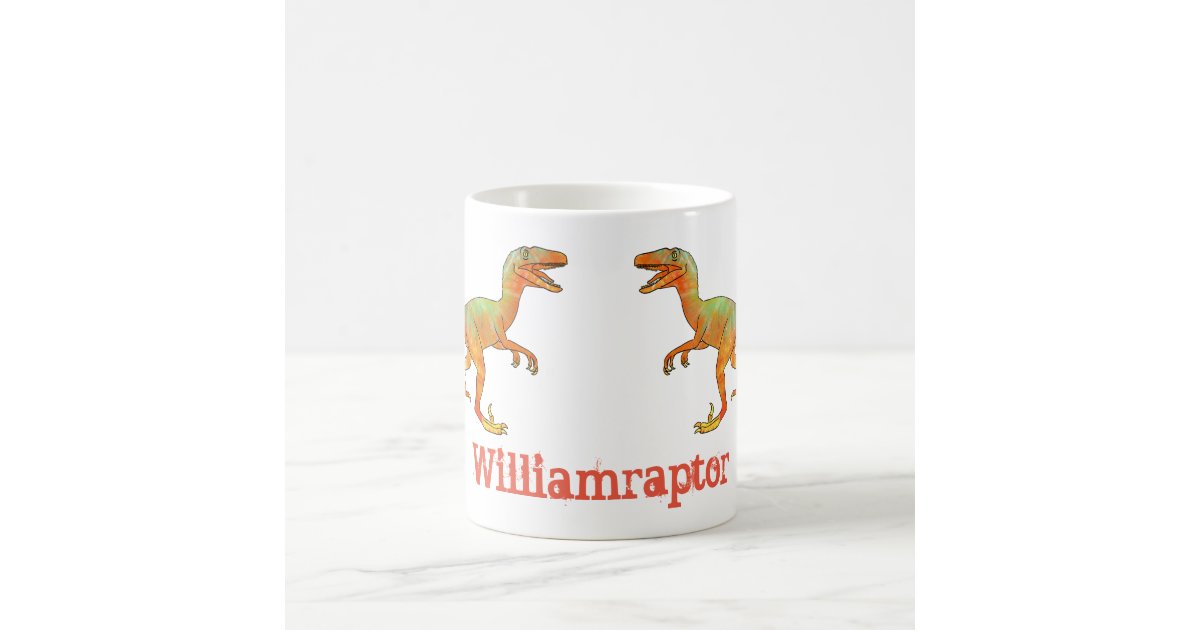 William raptor Funny Velociraptor Dinosaur Art Coffee Mug | Zazzle