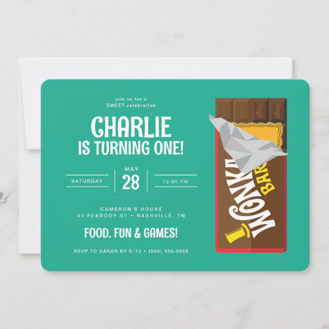 Willy Wonka & the Chocolate Factory Birthday Invitation | Zazzle