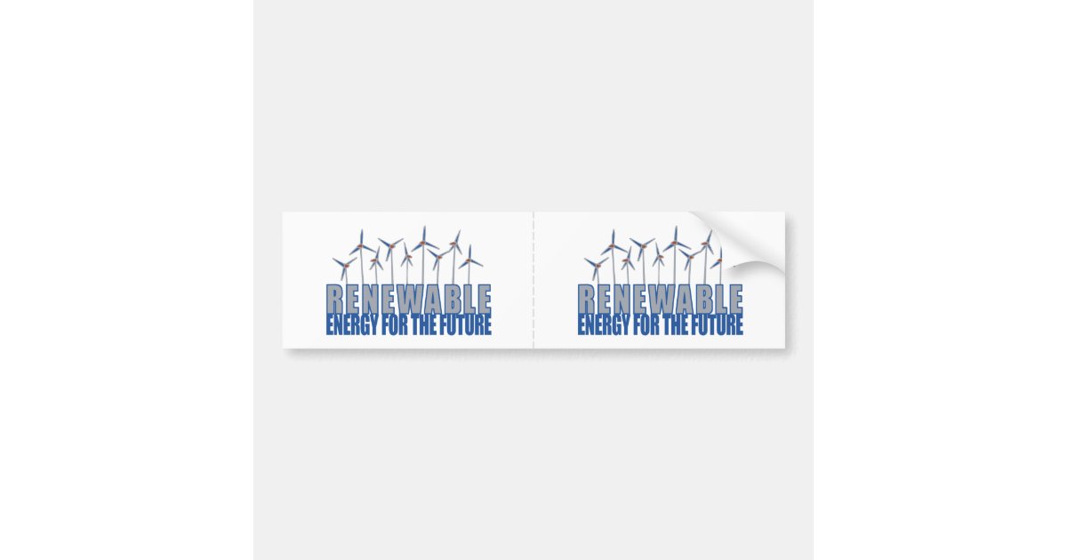 Wind Power Turbines Bumper Sticker | Zazzle