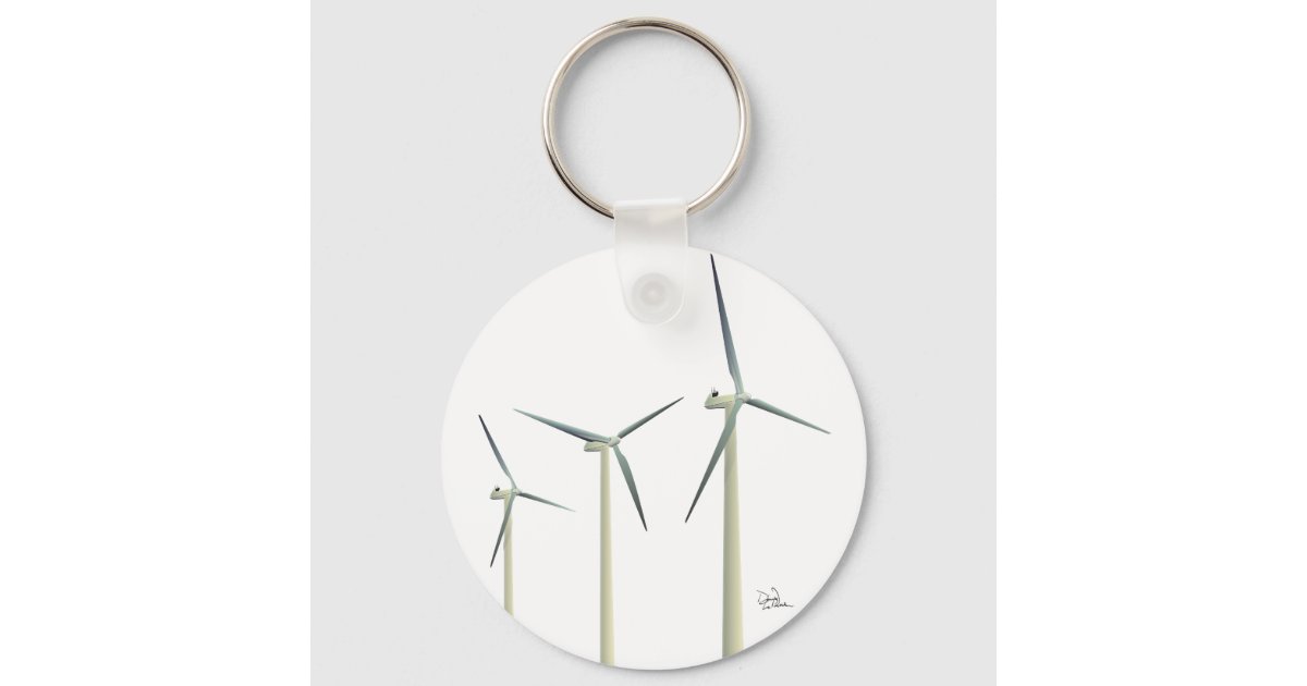 Wind Turbine Key Ring | Zazzle