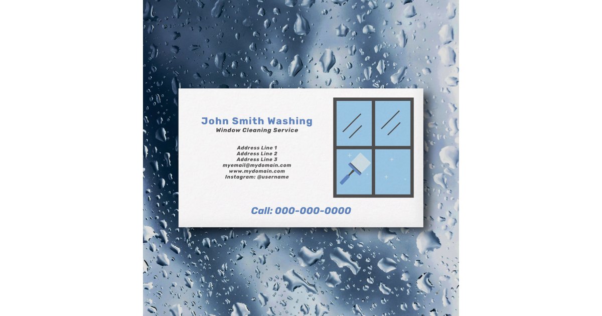 Window Cleaning Business Card | Zazzle