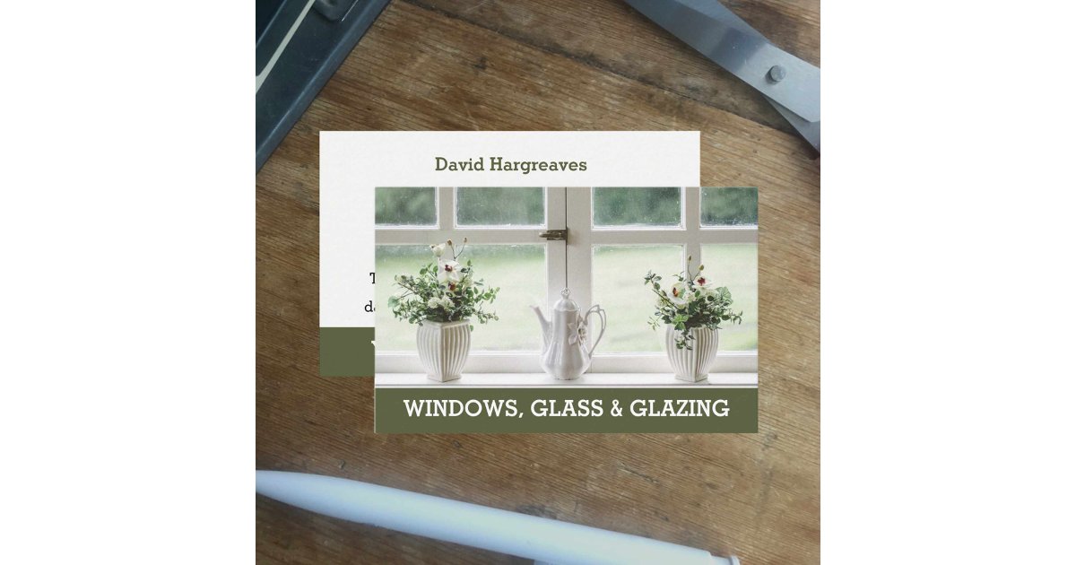 Windows and Glazing Business Card. Business Card | Zazzle