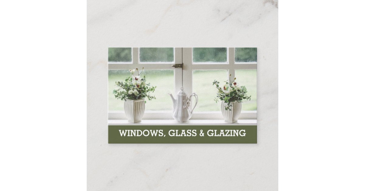 Windows and Glazing Business Card. Business Card | Zazzle