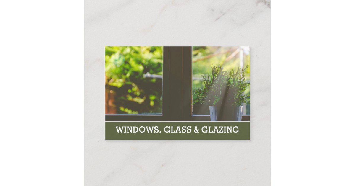 Windows and Glazing Calling Card. Business Card | Zazzle
