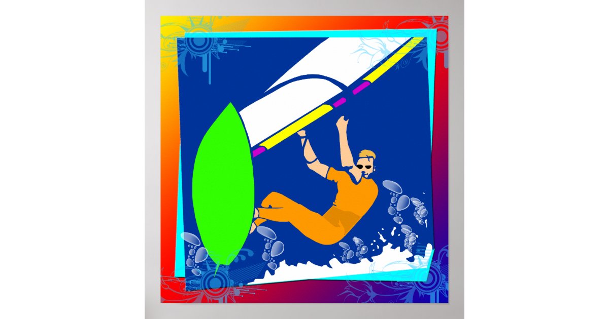 Windsurfing Poster | Zazzle