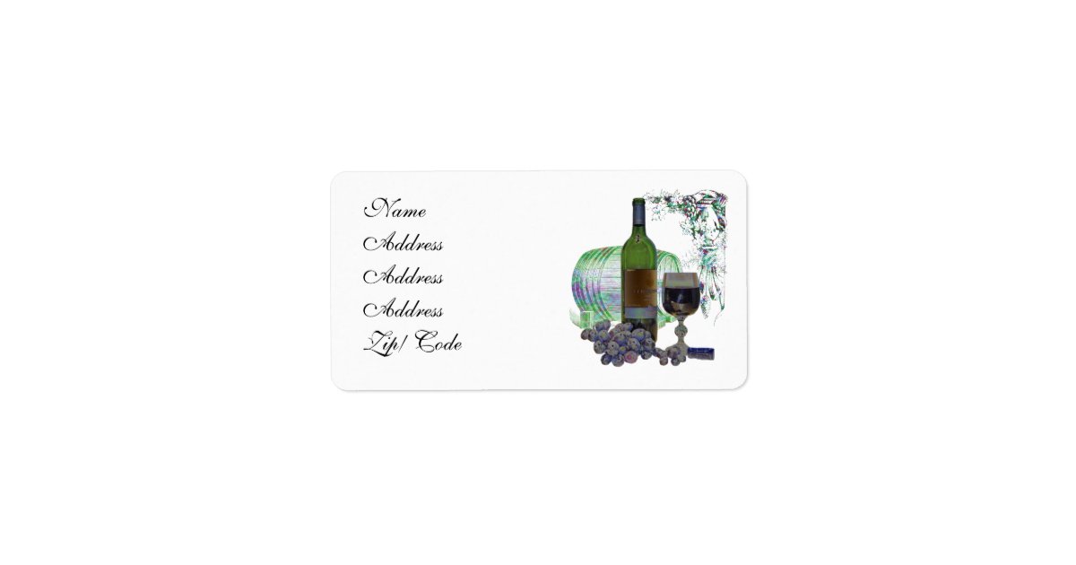 Wine Address Label | Zazzle