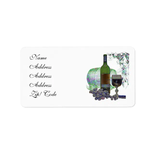 Wine Address Label | Zazzle