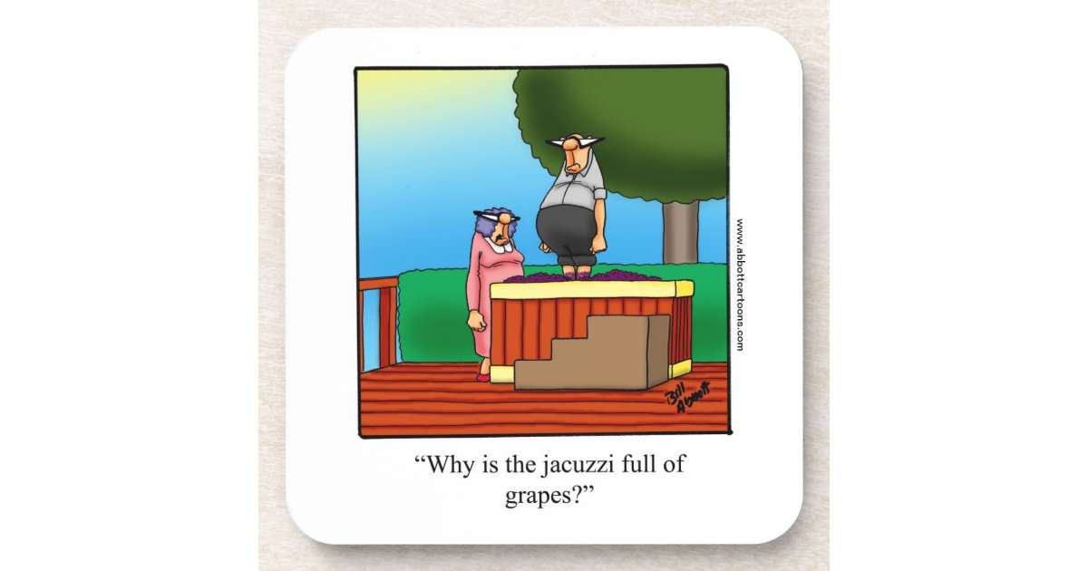 Wine Humour "Jacuzzi" Coaster Set "Spectickles" | Zazzle