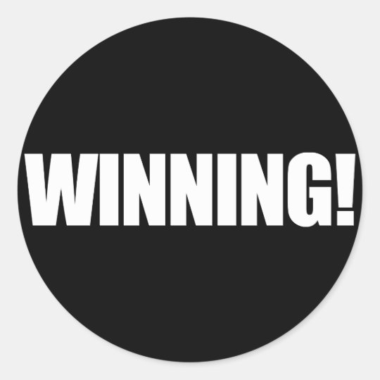 WINNING Sticker | Zazzle.co.uk