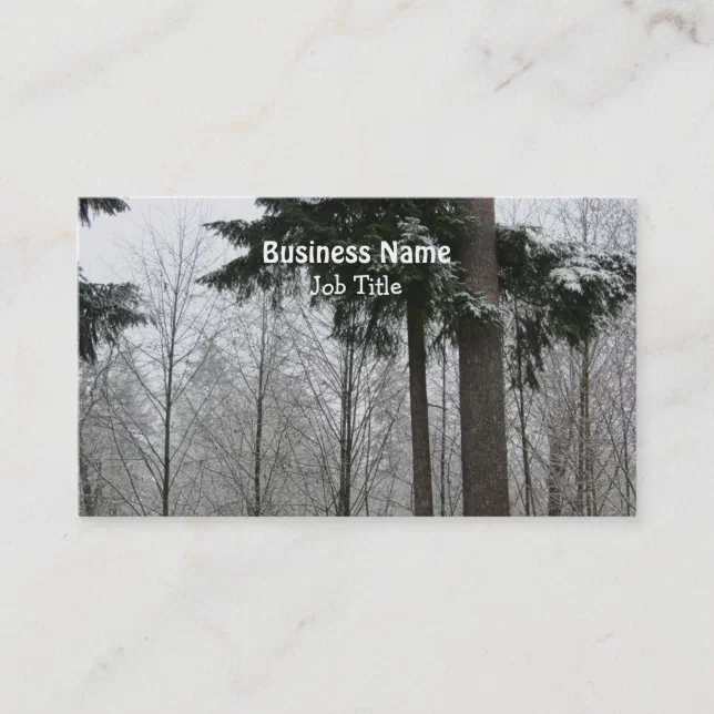 Winter Snow Scene Business Card | Zazzle