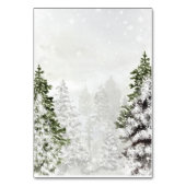 winter trees snow scene wedding table number card | Zazzle