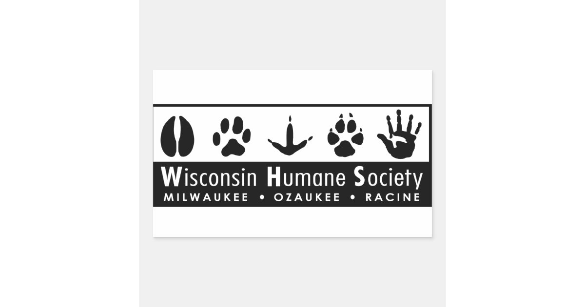 Wisconsin Humane Society Logo Rectangular Sticker | Zazzle