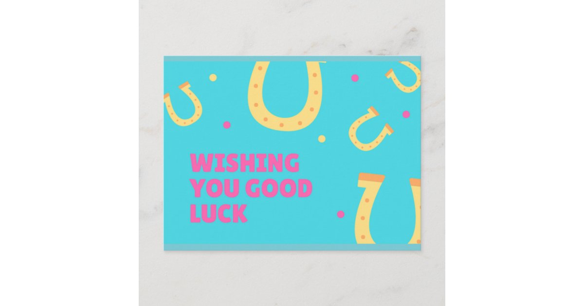 Wishing you good luck postcard | Zazzle