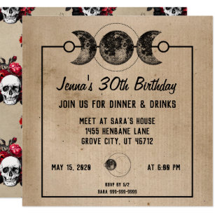 Gothic Birthday Invitations | Zazzle UK