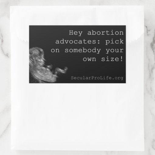 Witty pro-life sticker | Zazzle
