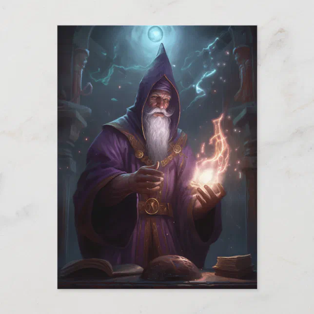 Wizard Mage Magical Fantasy Art Postcard | Zazzle
