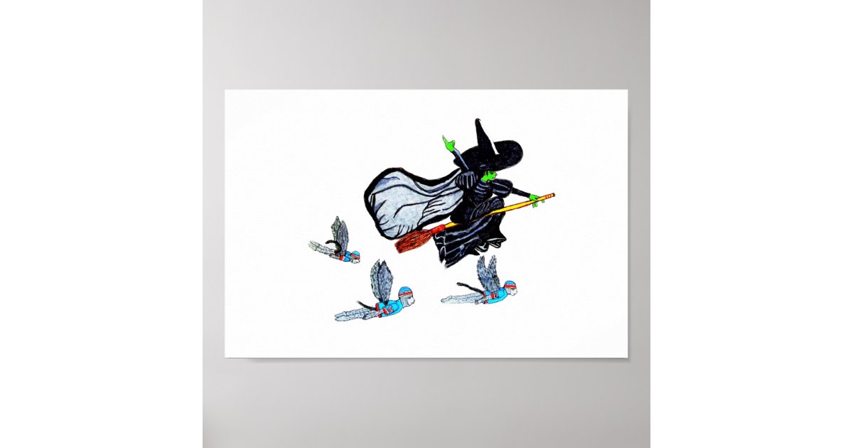 WIZARD OF OZ FLYING WITCH POSTER | Zazzle