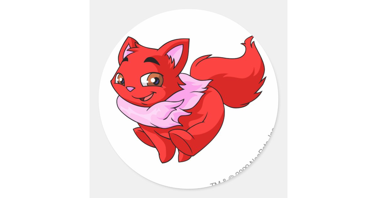 Wocky Red Classic Round Sticker | Zazzle