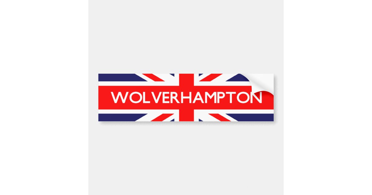 Wolverhampton UK Flag Bumper Sticker | Zazzle