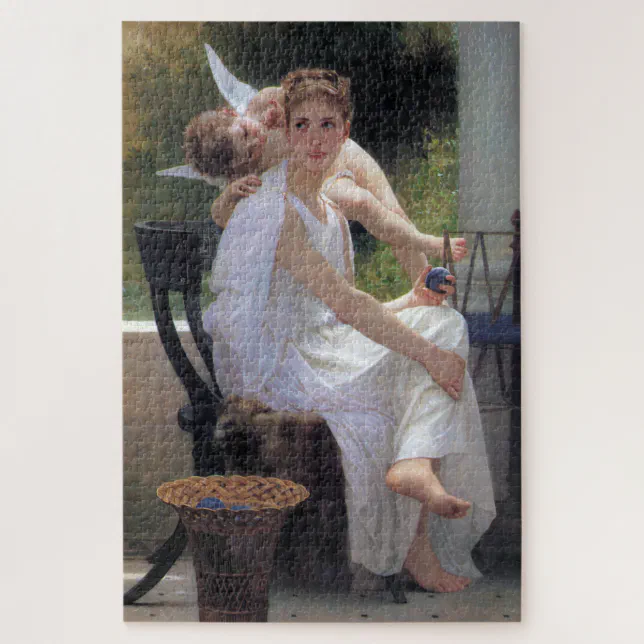 Woman with Cupid, Bouguereau Jigsaw Puzzle | Zazzle