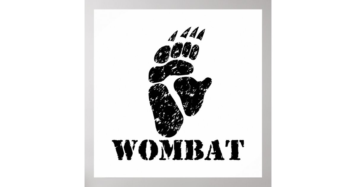 Wombat Footprint Poster | Zazzle