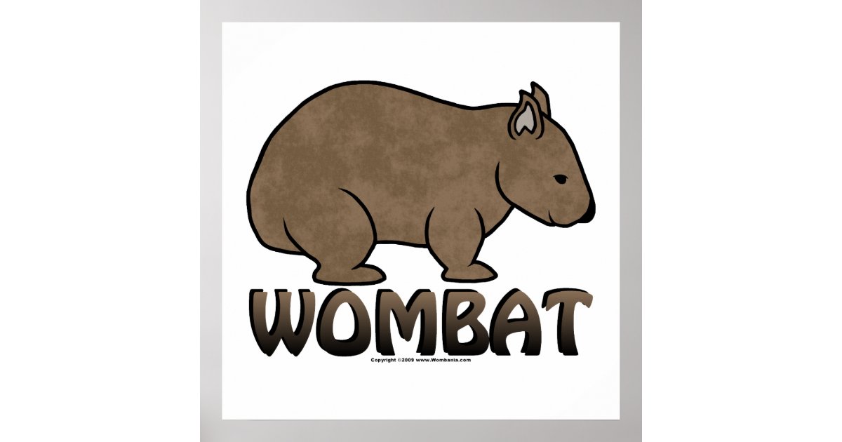 Wombat Logo II Poster | Zazzle