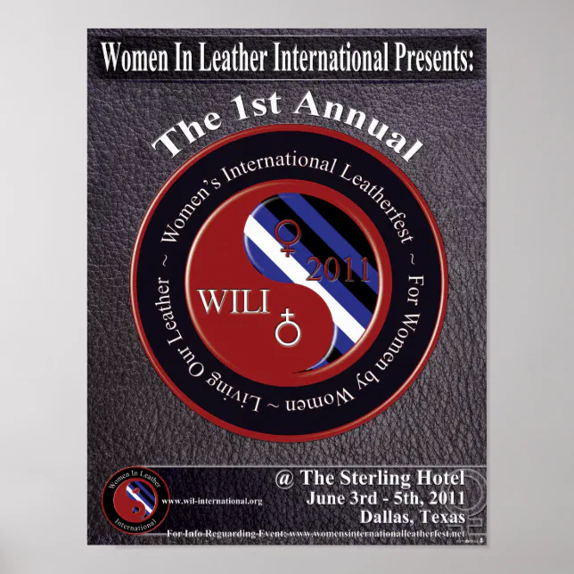 Women In Leather International Leather Fest Poster | Zazzle