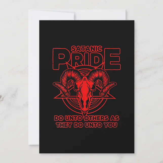 Womens Satanic Pride Satanism Pagan Goat Satan Holiday Card | Zazzle