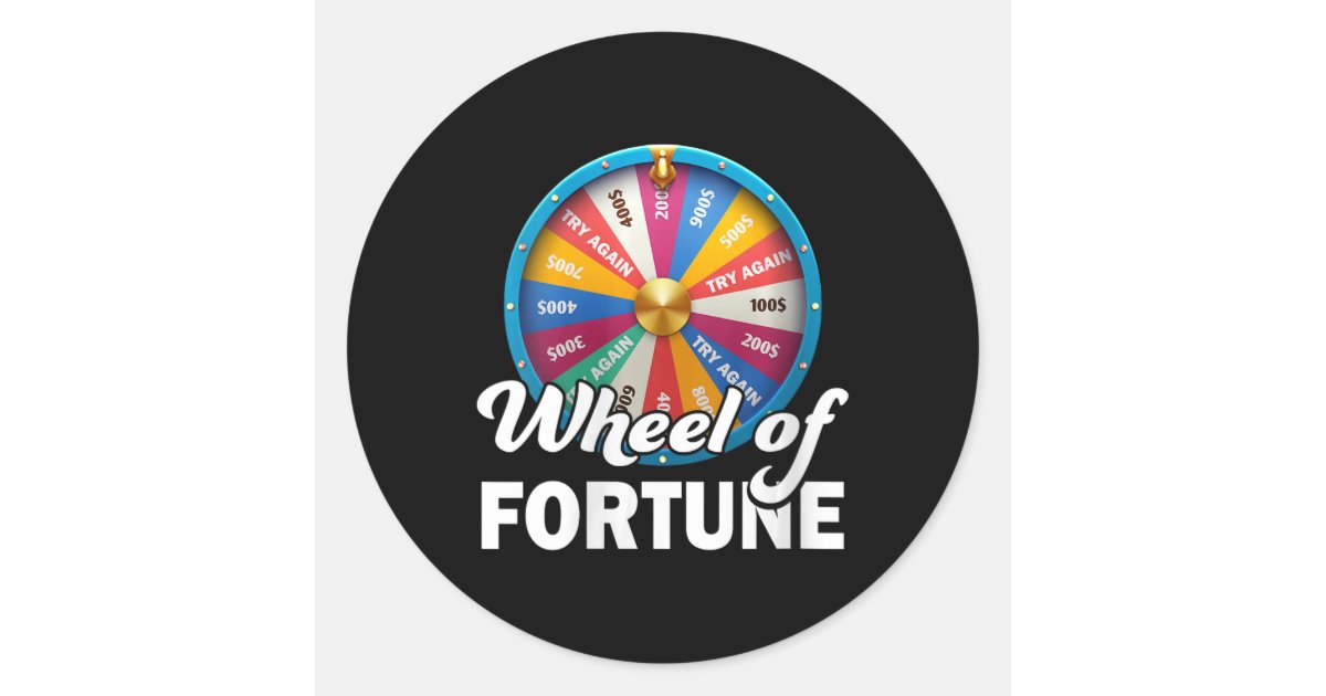 Womens Wheel Of Fortune Clothes Fathers Day Wheel Classic Round Sticker ...