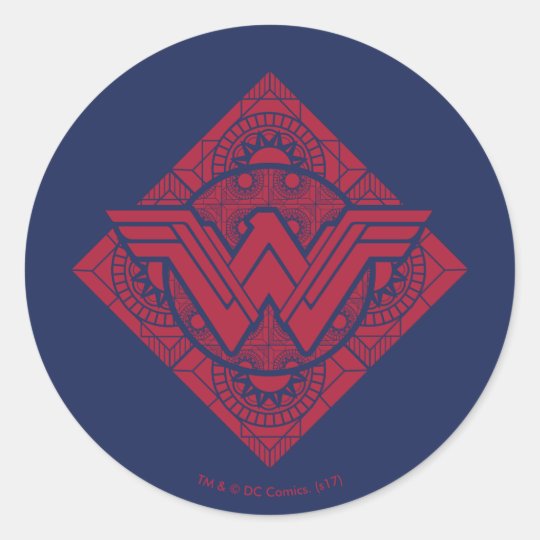 Wonder Woman Amazonian Symbol Classic Round Sticker | Zazzle.co.uk