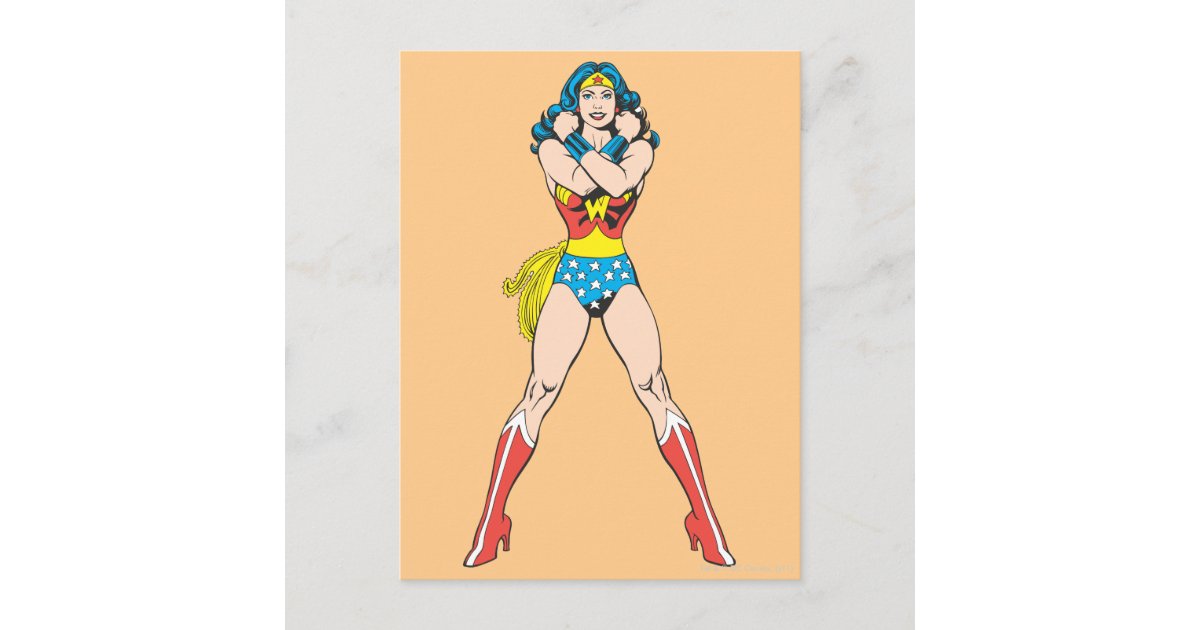 Wonder Woman Arms Crossed Postcard | Zazzle