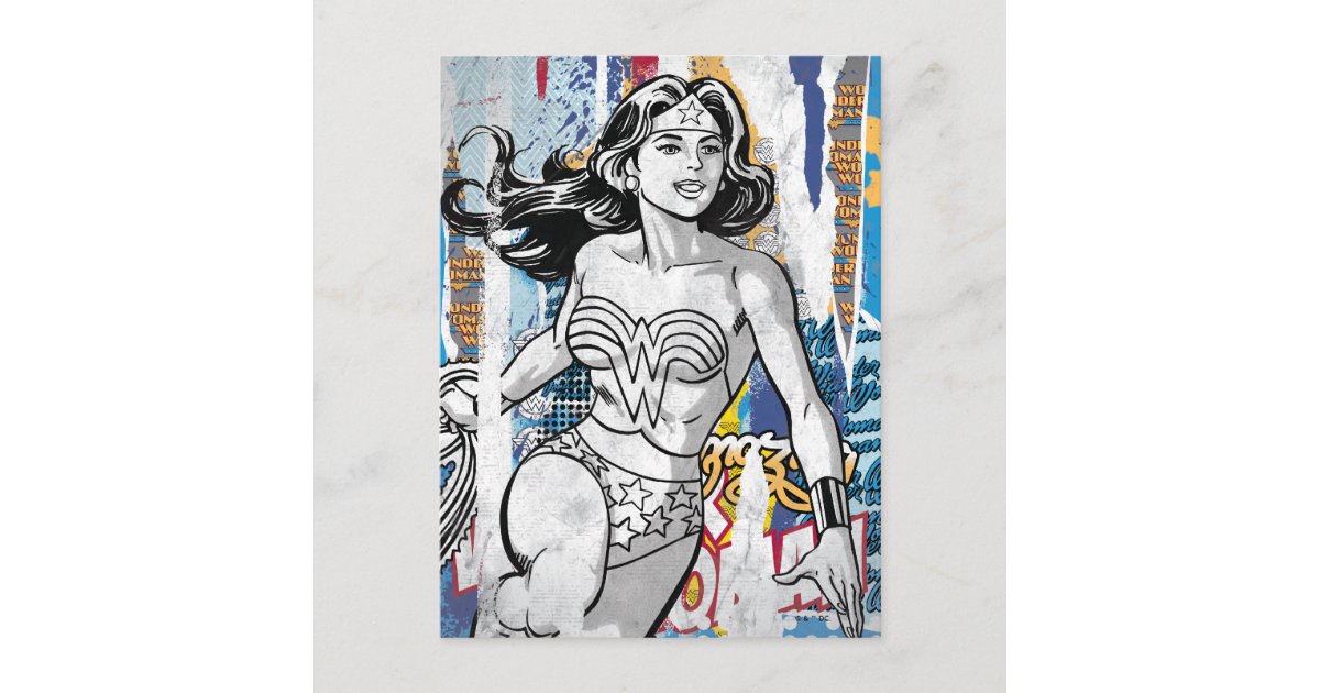Wonder Woman Collage 4 Postcard | Zazzle