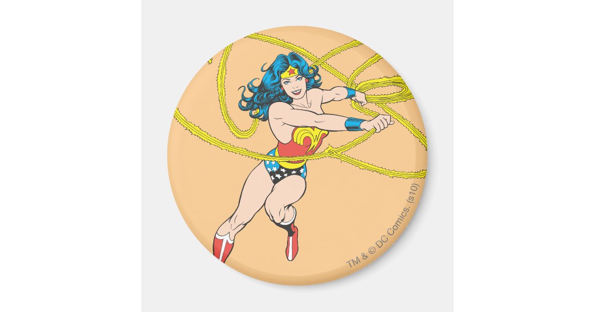 Wonder Woman Holds Lasso 1 Magnet Zazzle