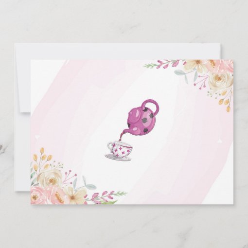 Wonderland Birthday 4th Tea Party Four Girls Photo Invitation | Zazzle